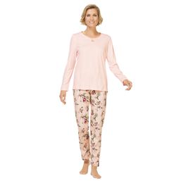 wäschepur Schlafanzug WÄSCHEPUR Gr. 44/46, rosa (hellrosé, bedruckt) Damen Homewear-Sets Pyjamas