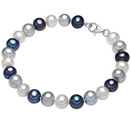 Valero Pearls Armband Damen Gr&ouml;&szlig;e 21 opal / dunkelblau / silber / naturwei&szlig;