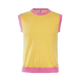 Kangol Strickweste 'Spenser' Damen Gr&ouml;&szlig;e XS gelb / rosa