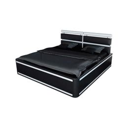 Sofa Dreams Boxspringbett Venedig Bett Kunstleder Premium Komplettbett mit LED Beleuchtung