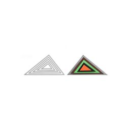 Stanzenshop.de Motivschablone Stanzschablone Fünf Dreiecke mit gesticktem Rand