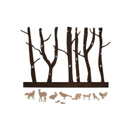 Stanzenshop.de Motivschablone Stanzschablone Wald mit Tieren