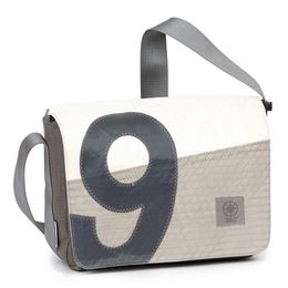 360grad Laptoptasche Messengerbag Barkasse Mini Tweed Keflar Weiss Grau Zahl Grau aus Recyc