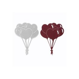 Stanzenshop.de Motivschablone Stanzschablone: Bund Luftballons in Herzform