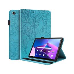 Wigento Tablet-Hülle Aufstellbare Kunst-Leder Tasche Baum Muster für Samsung Galaxy Tab A8 2021 X205 X200 Etuis Hülle Cover Schutz Case Zubehör