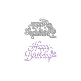 Stanzenshop.de Motivschablone Stanzschablone Schriftzug Happy Birthday mit Luftballons