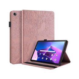 Wigento Tablet-Hülle Aufstellbare Kunst-Leder Tasche Baum Muster für Samsung Galaxy Tab A8 2021 X205 X200 Etuis Hülle Cover Schutz Case Zubehör