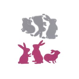 Stanzenshop.de Motivschablone Stanzschablone: Drei verschiedene Kaninchen