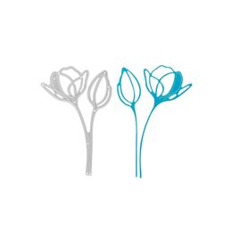 Stanzenshop.de Motivschablone Stanzschablone Blume mit zwei Blüten