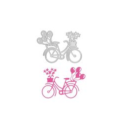 Stanzenshop.de Motivschablone Stanzschablone Fahrrad mit Blumen