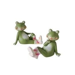 Boltze Dekofigur Dekofigur Frosch Set mit Gummistiefeln für Haus und Garten