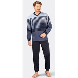 Hajo Schlafanzug Herren Pyjama mit langem Arm (2 tlg) Klima Komfort
