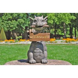 MystiCalls Gartenfigur, (Einzelartikel, 1 St), Für Drinnen und Draußen, wetterfest, nicht frostfest, grau