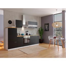 respekta K&uuml;chenzeile KB270WS 270 cm Wei&szlig; - Schwarz