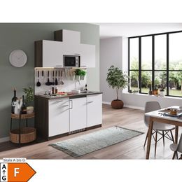 respekta K&uuml;chenzeile KB150EYWMI 150 cm Wei&szlig;-Eiche York Nachbildung