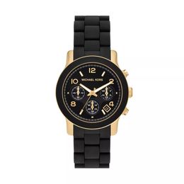 Michael Kors Uhr - Runway Chronograph Stainless Steel and Silicone Wa - in gold - Uhr für Damen