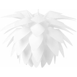Beliani Hängeleuchte Weiß großer Schirm in Blumenform Wasserlilie Kinderzimmer Beleuchtung Modernes Design - Weiß
