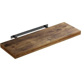 Casaria - Wandregal Freischwebend inkl. Halterung mdf 15kg Tragkraft 3,8cm Stärke Wand Flur Board Regal Bücherregal Hängeregal Küchenregal 70cm Eiche