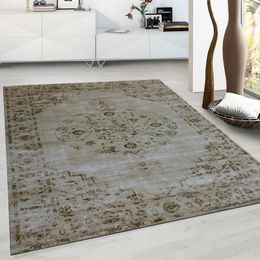 Teppich Modern Klassisch Wohnzimmer Schlafzimmer Modern Kurzflor Flur Küche,120x170 cm, 474Beige