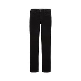 Tom Tailor Damen Alexa Straight Jeans, schwarz, Uni, Gr. 27/32