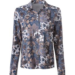 CR&Eacute;ATION L Damen Print-Shirt mit Paisley-Dessin taubenblau-bedruckt Gr&ouml;&szlig;e 40