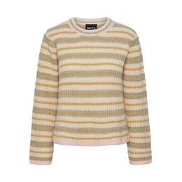 Pieces Pullover 'NISCHA' Damen Größe L sand / pastellgelb / pastellgrün / rosa