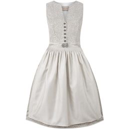 Stockerpoint Dirndl 'Nora' Damen Gr&ouml;&szlig;e 42 silbergrau / hellgrau