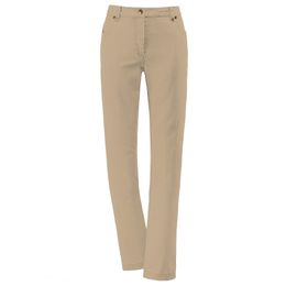 WITT Damen Stretch-Jeans mit Glitzersteinchen hinten, sand, Gr&ouml;&szlig;e 48