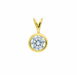 Adelia´s Adelia´s Kette mit Anhänger 333 Gold Anhänger mit Zirkonia Ø 6 mm, Schmuckset - Set mit Halskette, goldfarben