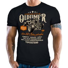 LOBO NEGRO® T-Shirt zum Geburtstag - Oldtimer über 50 Jahre gelaufen Topzustand, schwarz, S