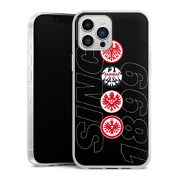 DeinDesign iPhone 13 Pro Max Handy Silikon H&uuml;lle Case transparent Handyh&uuml;lle Eagle Logo Eintracht Frankfurt Silikon Case