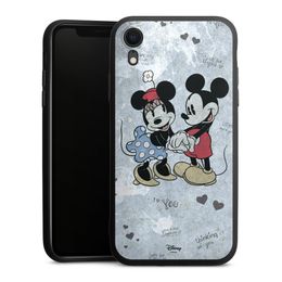 DeinDesign iPhone Xr Handy Premium Silikon H&uuml;lle Handyh&uuml;lle schwarz Case Vintage Disney Silikon Premium Case