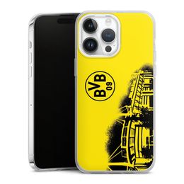 DeinDesign iPhone 14 Pro Max Handy Silikon H&uuml;lle Case transparent Handyh&uuml;lle Stadium Bvb Borussia Dortmund Silikon Case