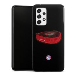 DeinDesign Galaxy A53 5G Handy Silikon H&uuml;lle Case schwarz Handyh&uuml;lle Fcb Official Licensed Product Fc Bayern M&uuml;nchen Stadium