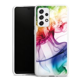 DeinDesign Galaxy A33 5G Handy Silikon H&uuml;lle Case wei&szlig; Handyh&uuml;lle Colour Rainbow Water Silikon Case
