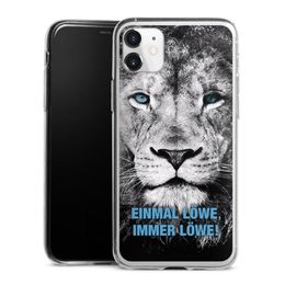 DeinDesign iPhone 11 Handy Slim Case Silikon Handyh&uuml;lle transparent H&uuml;lle extra d&uuml;nn Tsv 1860 M&uuml;nchen Lion Official Licensed Product Silikon Slim Case
