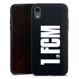 DeinDesign iPhone Xr Handy Silikon H&uuml;lle Case schwarz Handyh&uuml;lle 1. Fcm 1. Fc Magdeburg Official Licensed Product