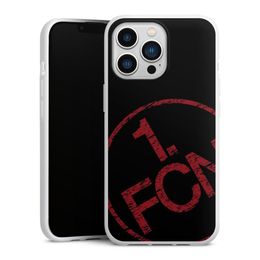 DeinDesign iPhone 13 Pro Handy Silikon H&uuml;lle Case wei&szlig; Handyh&uuml;lle Texture Merchandise 1. Fcn Silikon Case