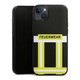 DeinDesign iPhone 14 Plus Handy Silikon H&uuml;lle Case schwarz Handyh&uuml;lle Fire Fighters Job Fire Fighter