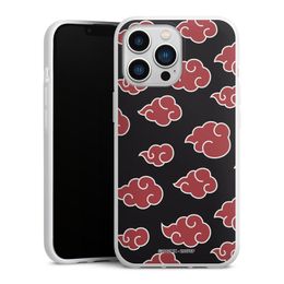 DeinDesign iPhone 13 Pro Handy Silikon H&uuml;lle Case wei&szlig; Handyh&uuml;lle Akatsuki Official Licensed Product Naruto Shippuden Silikon Case