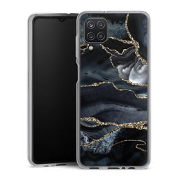 DeinDesign Galaxy A12 Handy Silikon H&uuml;lle Case transparent Handyh&uuml;lle Trends Glitzer Marble Silikon Case