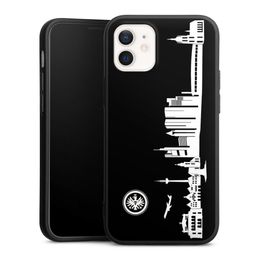 DeinDesign iPhone 12 mini Handy Premium Silikon H&uuml;lle Handyh&uuml;lle schwarz Case Eintracht Frankfurt Sge Skyline Silikon Premium Case