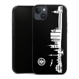 DeinDesign iPhone 14 Plus Handy Silikon H&uuml;lle Case schwarz Handyh&uuml;lle Eintracht Frankfurt Sge Skyline