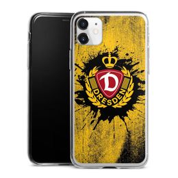 DeinDesign iPhone 11 Handy Slim Case Silikon Handyh&uuml;lle transparent H&uuml;lle extra d&uuml;nn Sg Dynamo Dresden Soccer Official Licensed Product Silikon Slim Case