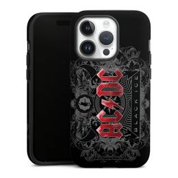 DeinDesign iPhone 14 Pro Handy Panzer Handyh&uuml;lle robuste Outdoor H&uuml;lle Schutzh&uuml;lle matt Merchandise Black Ice Acdc Tough Case