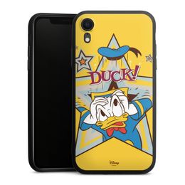 DeinDesign iPhone Xr Handy Premium Silikon H&uuml;lle Handyh&uuml;lle schwarz Case Donald Duck Disney Official Licensed Product Silikon Premium Case