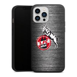 DeinDesign iPhone 13 Pro Max Handy Premium Silikon H&uuml;lle Handyh&uuml;lle schwarz Case Official Licensed Product Metallic Look 1. Fc K&ouml;ln Silikon Premium Case