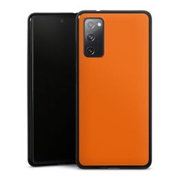 DeinDesign Galaxy S20 FE 5G Handy Silikon H&uuml;lle Case schwarz Handyh&uuml;lle Colour Unicoloured Orange