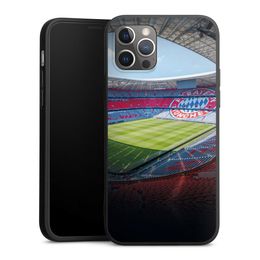 DeinDesign iPhone 12 Pro Handy Premium Silikon H&uuml;lle Handyh&uuml;lle schwarz Case Fcb Fc Bayern M&uuml;nchen Stadium Silikon Premium Case