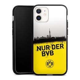 DeinDesign iPhone 12 mini Handy Silikon H&uuml;lle Case schwarz Handyh&uuml;lle Borussia Dortmund Statement Bvb